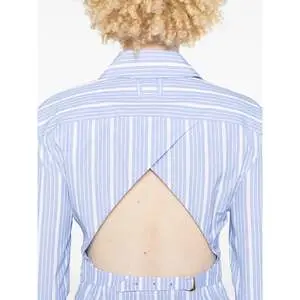 Jacquemus Cotton Poplin Striped Shirt With Cut-out Detail