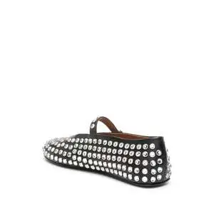 Alaïa Mesh Ballet Flats With Buckle Strap