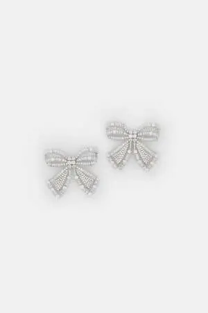 SELF-PORTRAIT Crystal Bow Earrings - Multicolor