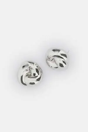 SELF-PORTRAIT Silver Knotted Earrings - Multicolor