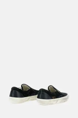 GOLDEN GOOSE Black Suede Slip-on Sneakers