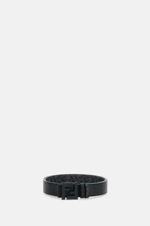 Fendi Reversible Leather Belt With Ff Buckle - Multicolor