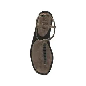 Brunello Cucinelli Embellished T-strap Flat Sandals