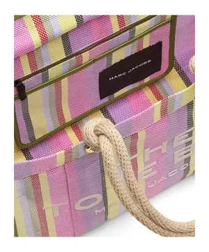 Marc Jacobs The Tote Bag Striped Mesh Tote Bag - Multicolor