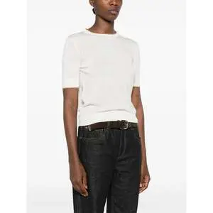 Max Mara Short Sleeve Knit Top - Multicolor