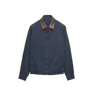 Prada Cotton Bomber Jacket With Leather Details