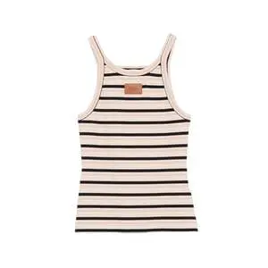 Fendi Ribbed Striped Tank Top - Multicolor