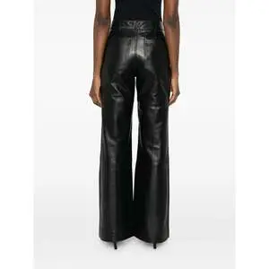 Victoria Beckham Paneled Leather Trousers