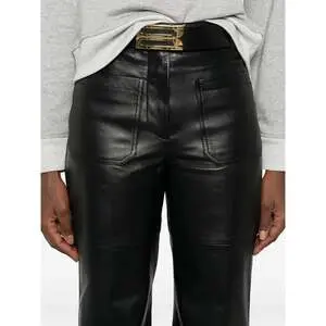Victoria Beckham Paneled Leather Trousers