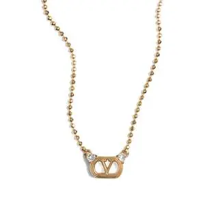 Valentino Garavani Tone Crystal Embellished Necklace