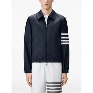 Thom Browne Sport Jacket With Signature 4-bar Stripe - Blue