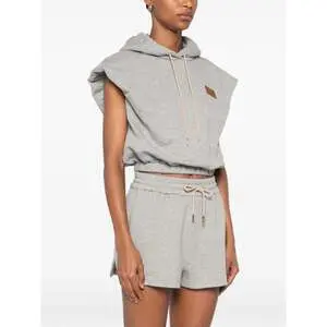 Fendi Sleeveless Cropped Hoodie