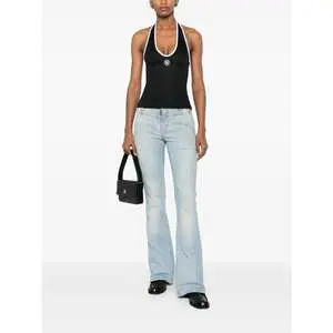 Amiri Halterneck Tank Top With Embroidered Logo