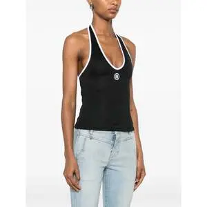 Amiri Halterneck Tank Top With Embroidered Logo