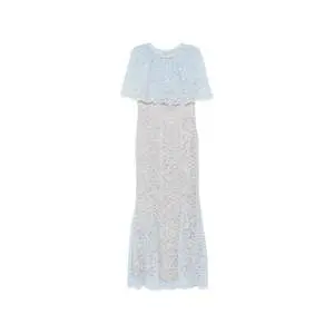 SELF-PORTRAIT Lace Embellished Maxi Dress - Blue