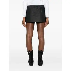 Alexander Wang Lambskin Straight Skirt With Silver-tone Hardware