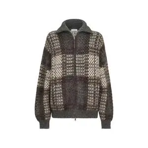 Brunello Cucinelli Oversized Jacket With Monili Detail - Gray
