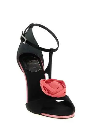 ROGER VIVIER Rose Silk Blend Sandals