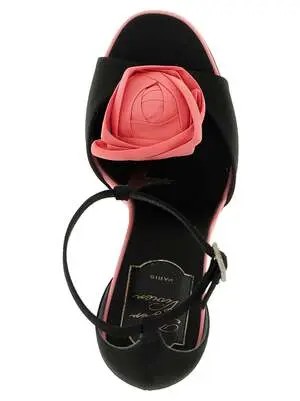ROGER VIVIER Rose Silk Blend Sandals