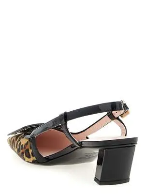 ROGER VIVIER Belle Viver Calf Hair Slingbacks - Multicolor