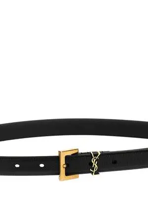 Saint Laurent Cassandre Belt - Black