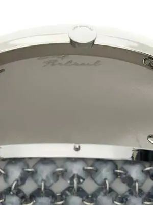 SELF-PORTRAIT Crystal Chain Embellished Clutch - Gray