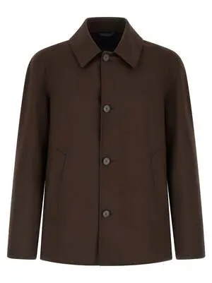Herno Cool Wool Jacket With Shirt Collar