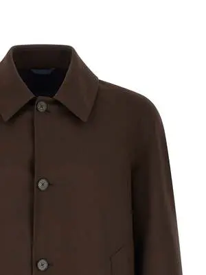Herno Cool Wool Jacket With Shirt Collar