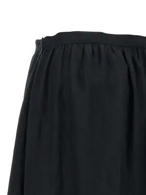 Kiton Fringed Linen Maxi Skirt