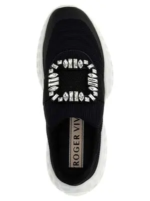 ROGER VIVIER Viv' Run Light Sneakers With Crystal Buckle - Multicolor