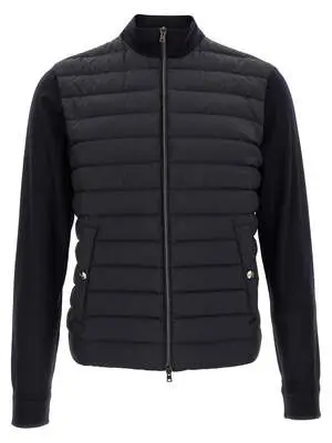 Herno Padded Cardigan With High Collar And Zip Closure