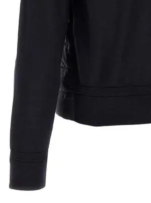 Herno Padded Cardigan With High Collar And Zip Closure