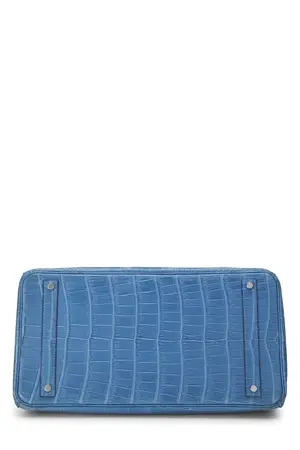 Hermès Porosus Crocodile Birkin 40 Bag - Blue
