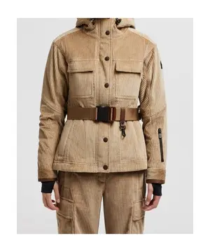 Moncler Hague Technical Corduroy Down Jacket With Hood