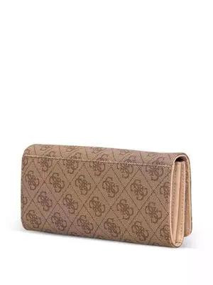 Guess Laurel Monogram-print Logo-plaque Wallet - Neutrals