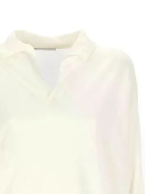 OLIVER LATTUGHI V-neck Polo Collar Long Sleeve T-shirt
