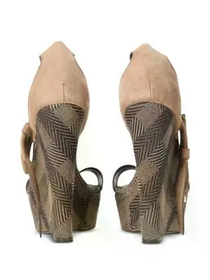Burberry Bow T-strap Heeled Sandals
