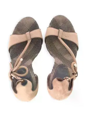 Burberry Bow T-strap Heeled Sandals