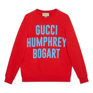 Gucci Humphrey Bogart' Print Sweatshirt - Red