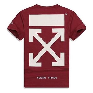 Off-White Arrows Sketch Round Neck - Wine Red