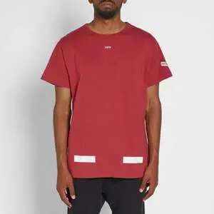 Off-White Arrows Sketch Round Neck - Wine Red