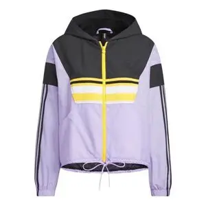 Adidas Neo Hooded Windproof Woven Jacket - Purple/black