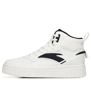 ANTA Skateboarding Series High-top Sneakers - White/black