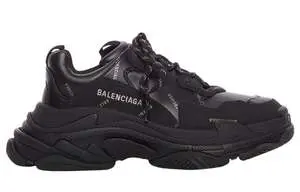 Balenciaga Triple S Allover Logo Sneakers - Black