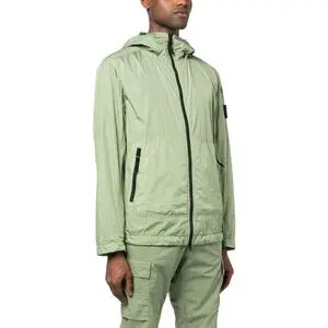 Stone Island Hooded Crinkle Reps Jacket - Green