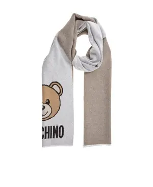 Moschino Teddy Bear-print Scarf - Nude
