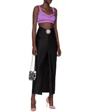 Rabanne Metallic Knit Cropped Top