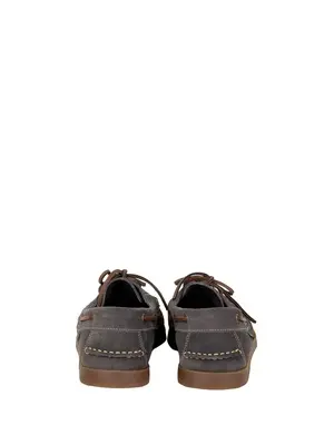 Paraboot Round-toe Suede Boat Shoes