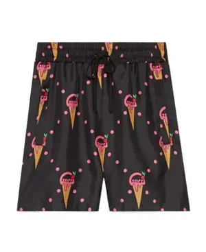 Gucci Silk Ice Cream Print Shorts