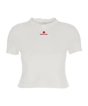 SHUSHU/TONG Wave Collar Logo T-shirt